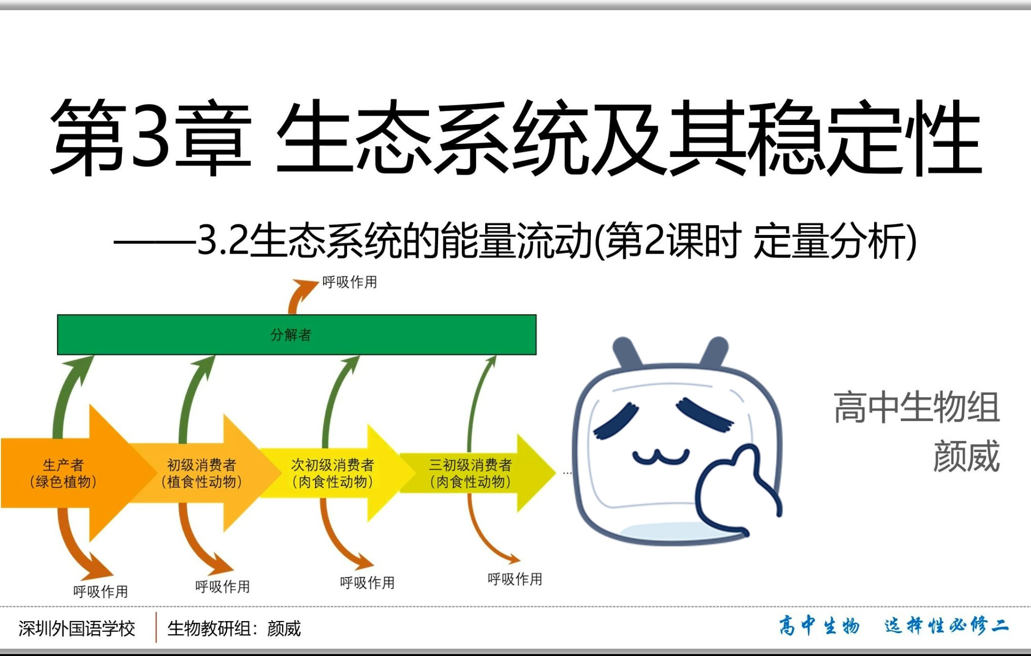【高中生物选择性必修二】3.2.2生态系统的能量流动 第2课时 定量...