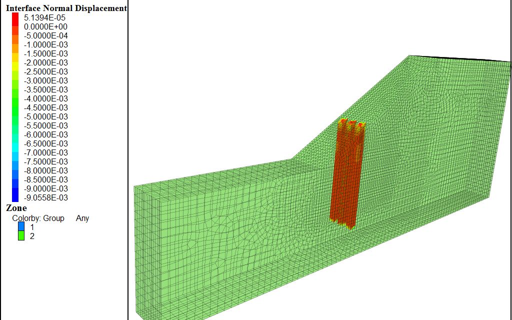 【建模与模拟】深基坑中的边坡7:FLAC3D建立接触面及相关计算