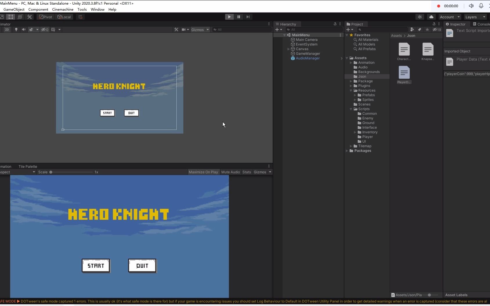 Unity游戏开发求职Demo,毕业设计游戏《骑士历险记》