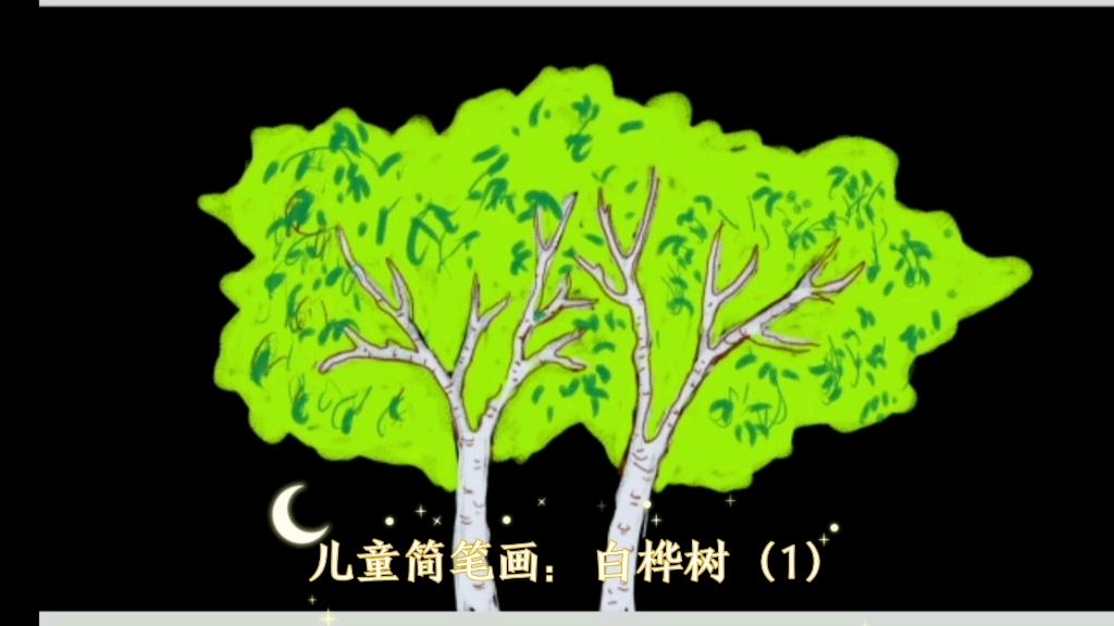 儿童简笔画:白桦树(1)