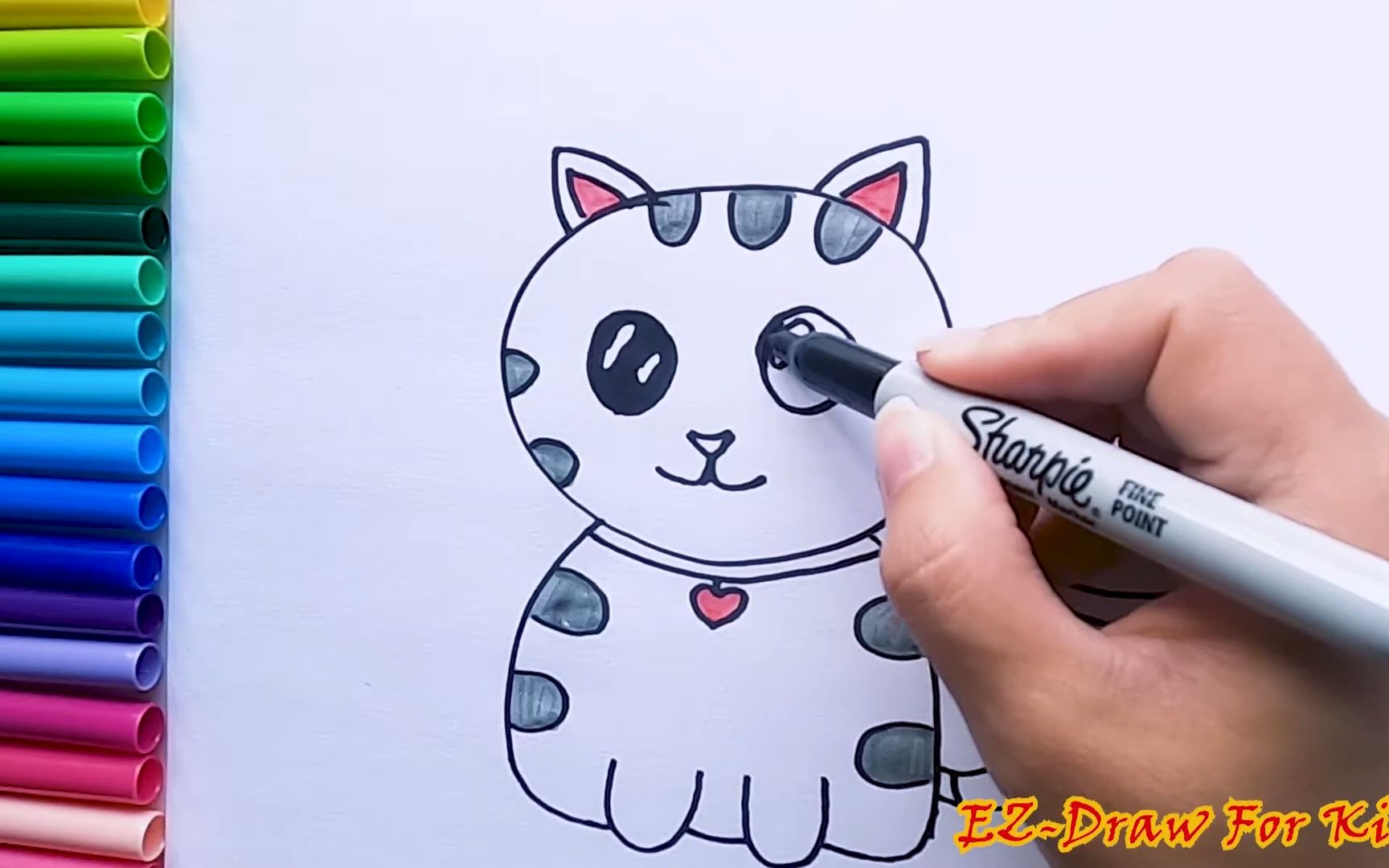 【简笔画】一步一步教你学画小猫,一看就会的简笔画!超简单! 丨绘画丨...