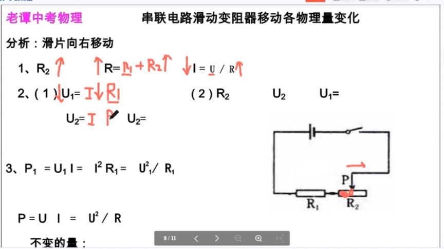 动态电路各物理量的变化:电学最重要、重要、重要的基础知识点。