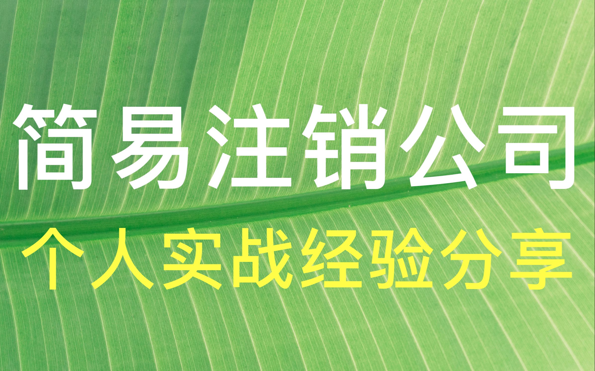 9分钟轻松搞定公司简易注销