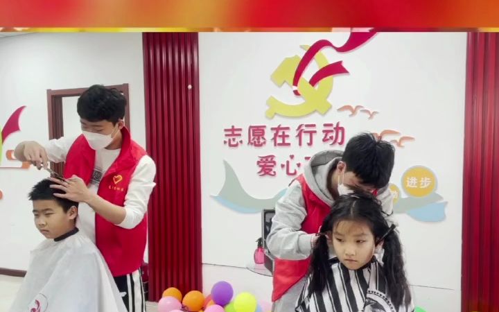大连东阁里社区二月二龙抬头 爱心益剪暖人心