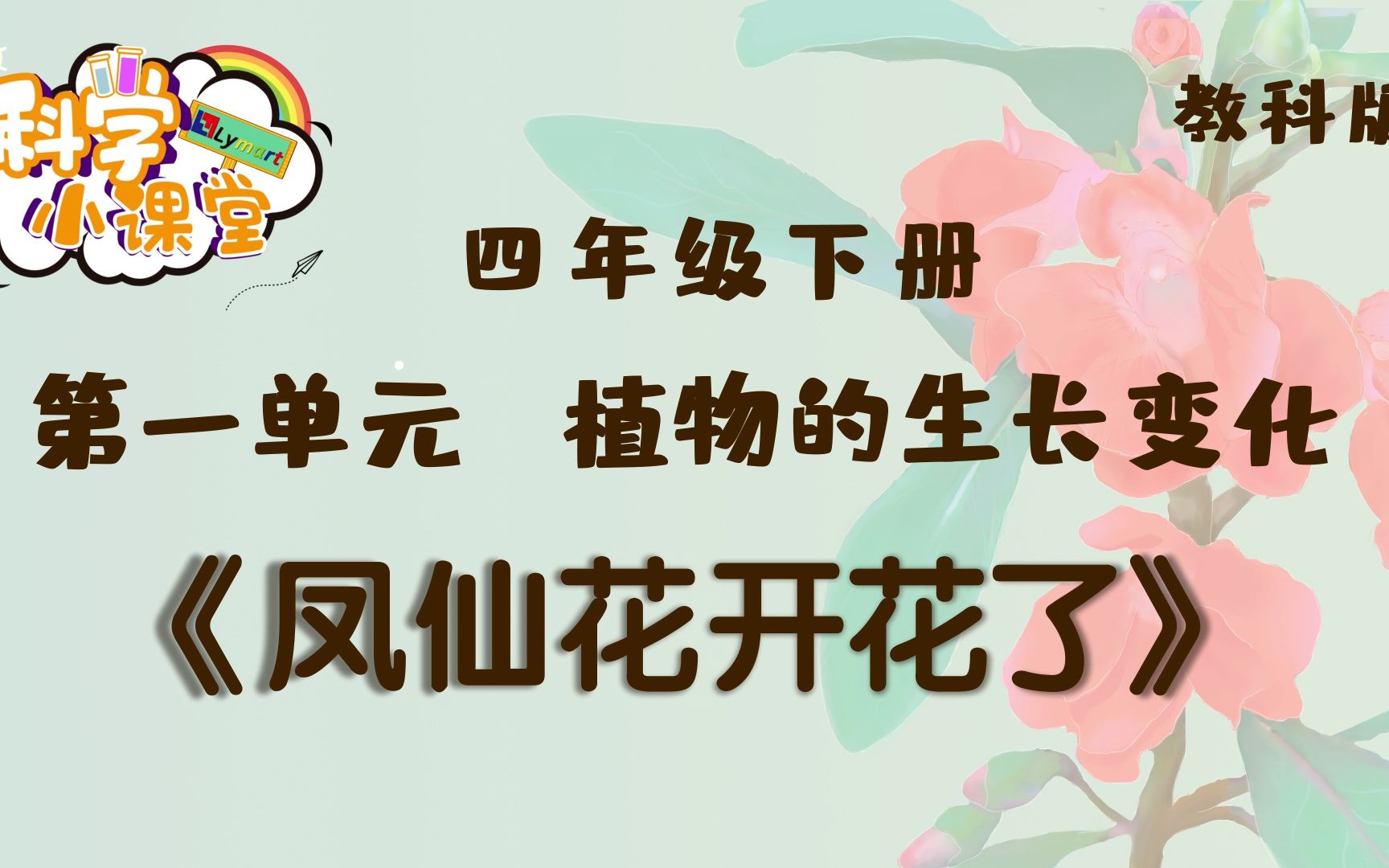 四年级下册 第一单元 第五课 凤仙花开花了