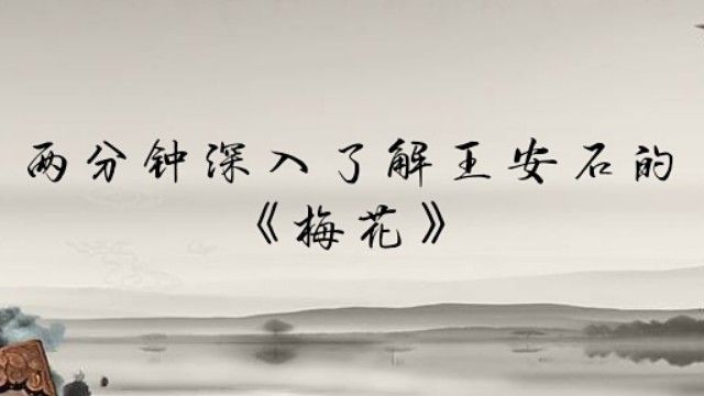 两分钟带你深入了解王安石的《梅花》