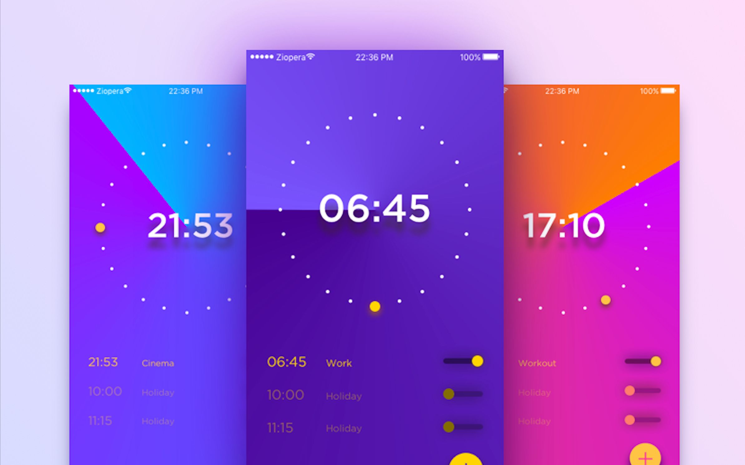 Flutter UI 炫酷闹钟