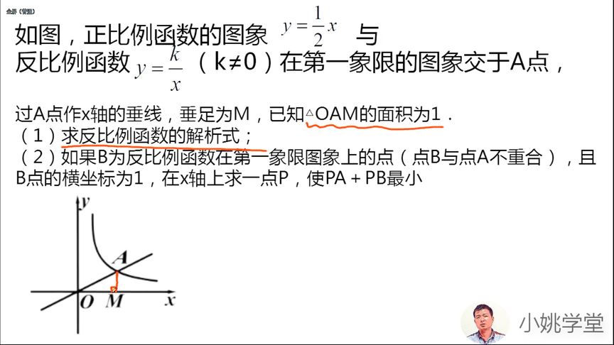 初中数学题,在x轴上求一点P,使PA+PB最小?找到思路是关键