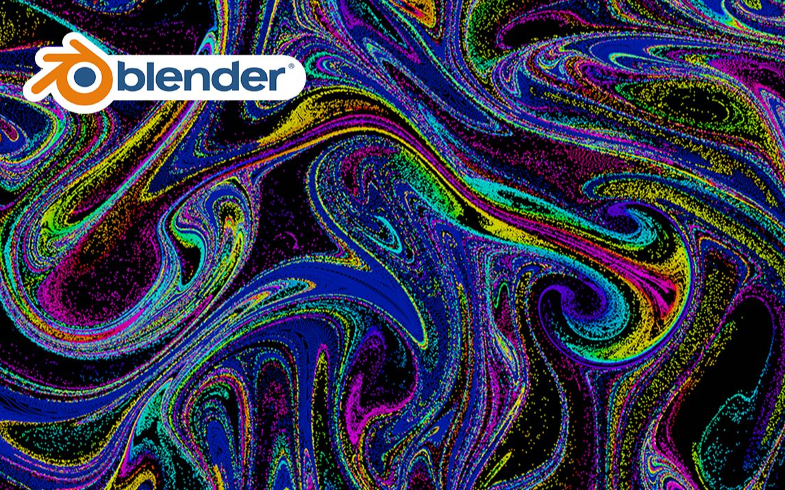 ...模拟!blender插件 2D Fluid Simulation 2D流体模拟程序几何节点生成器