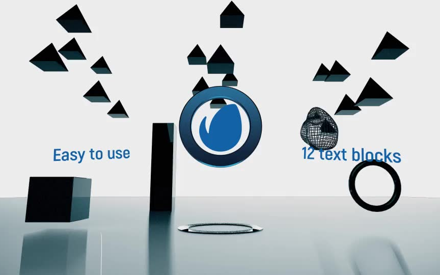 AE模板-左右摇摆旋转效果的公司企业品牌商品店铺标志动态LOGO...