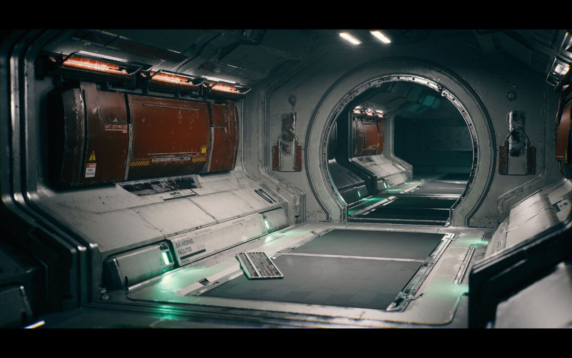 如何在UE5种创建3d未来科幻飞船走廊模型教程素材 The Gnomon ...