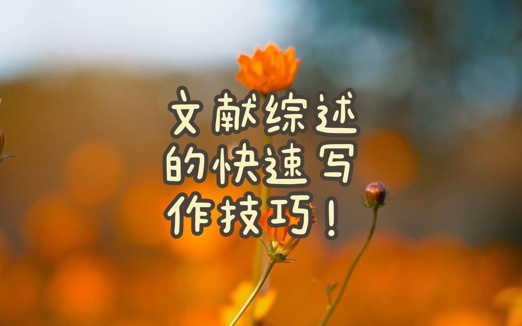 文献综述的快速写作技巧!
