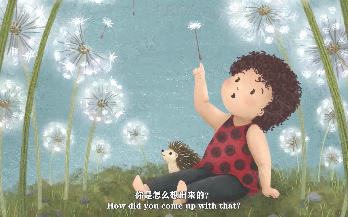 【中文字幕】Procreate绘制奇幻卡通场景完整插图过程数字绘画视频...
