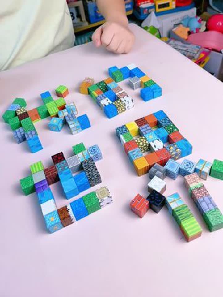 我的世界磁力块应该怎么玩 #儿童益智 #让孩子远离手机 #玩具推荐 #...