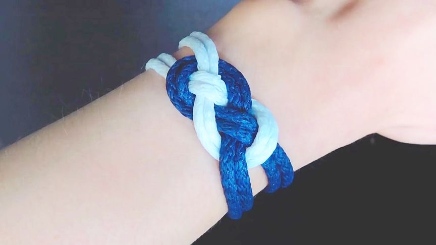 2根棉绳5分钟一条漂亮的手链就这样编织完成