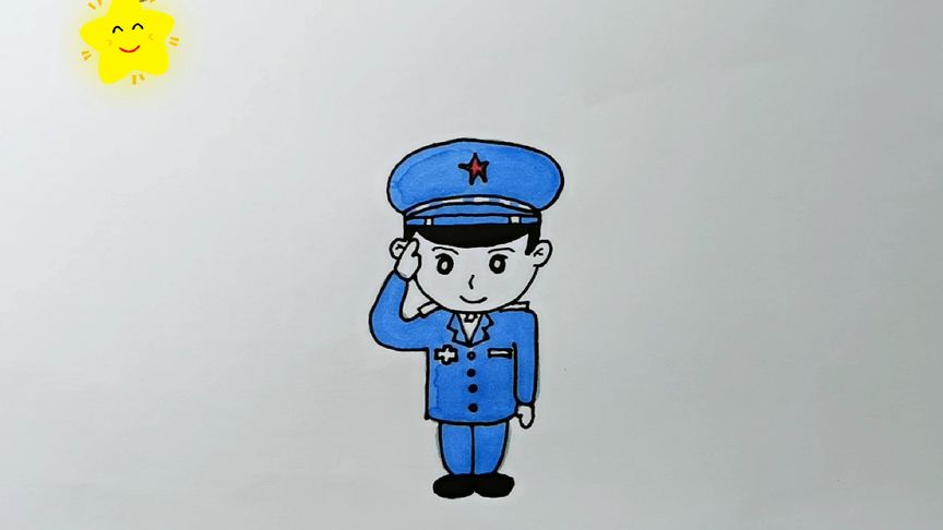 警察叔叔怎么画 简笔画视频教程来啦