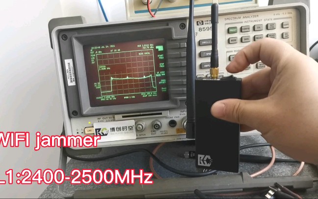 WIFI信号屏蔽器蓝牙2.4G无线信号阻断器频率测试WIFI jammer