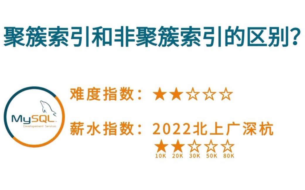 【5分钟背八股】83:mysql聚簇索引和非聚簇索引的区别?