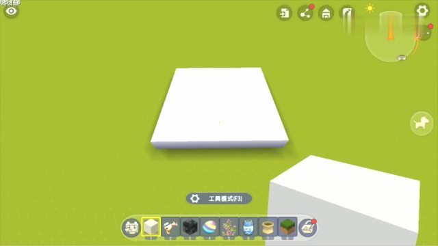 迷你世界:"简约蓝色小别墅"制作教程!自带.