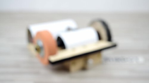 自己动手制作小型砂轮机 DIY打磨抛光一体式多功能电磨刀神器