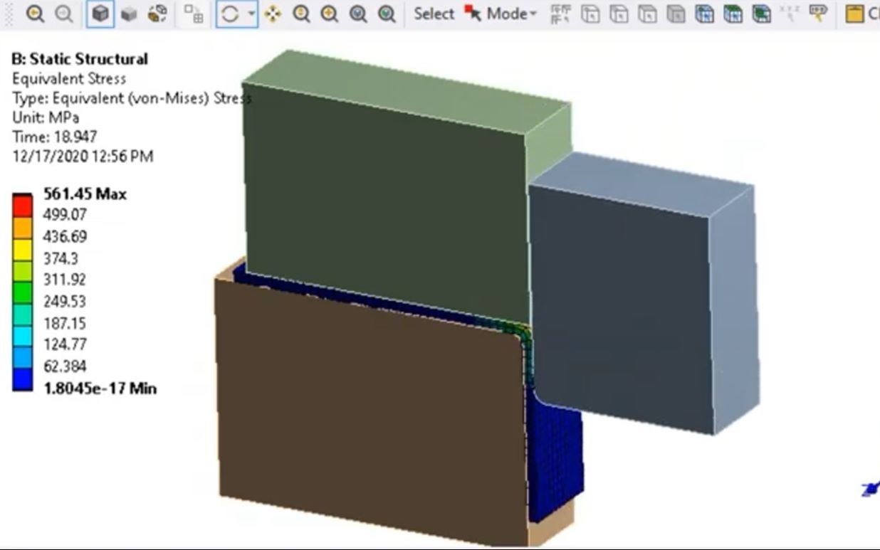 基于Ansys Workbench的板料弯曲过程的静力结构分析