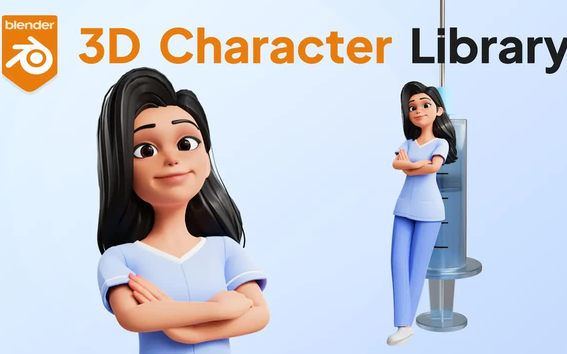 blender 人物角色动作库(包括表情)