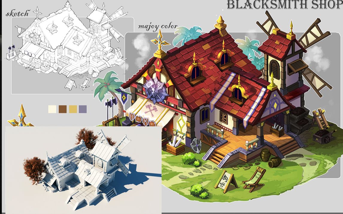 【MAYA场景建模】3小时教你用MAYA制作次时代游戏场景模型,MAYA...