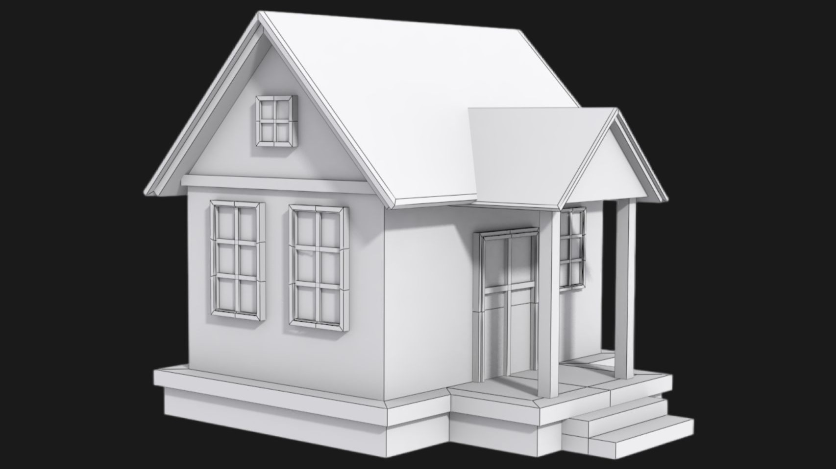 【3dmax场景建模】21分钟教会你做个木房子,3dmax新手建模案例教程!