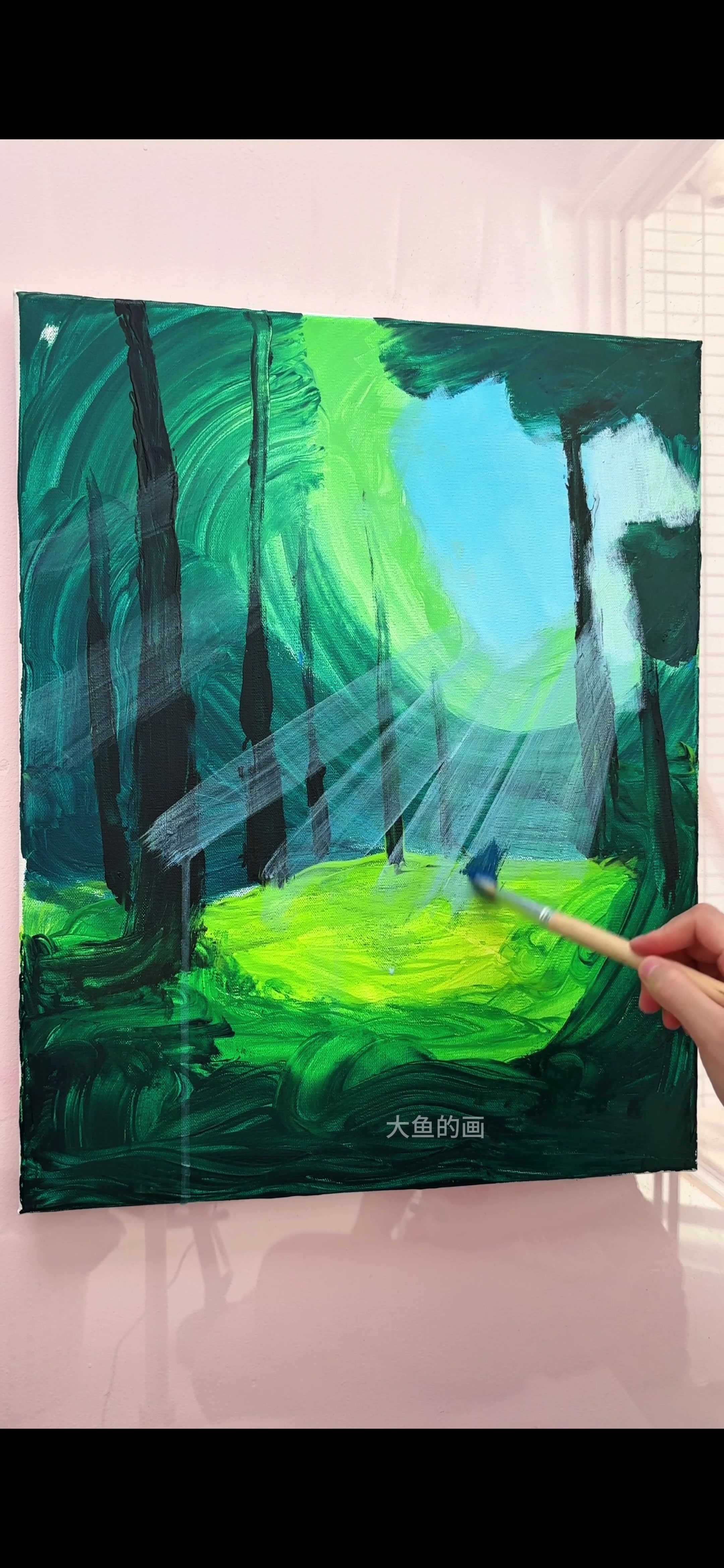 #手绘教程画出“森林发光感”!自带治愈滤镜ߌ�太美了吧～✅ 绘画...