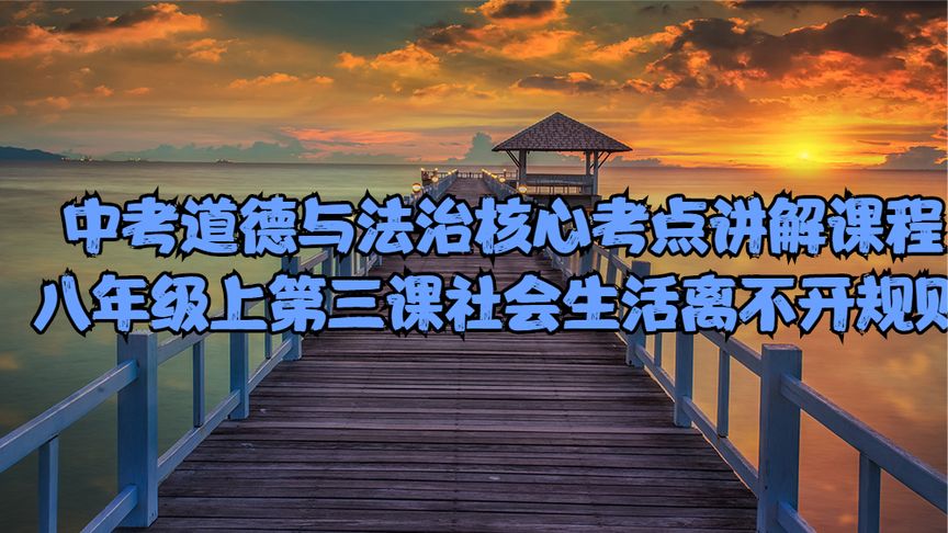 中考道德与法治核心考点八年级上第三课社会生活离不开规则