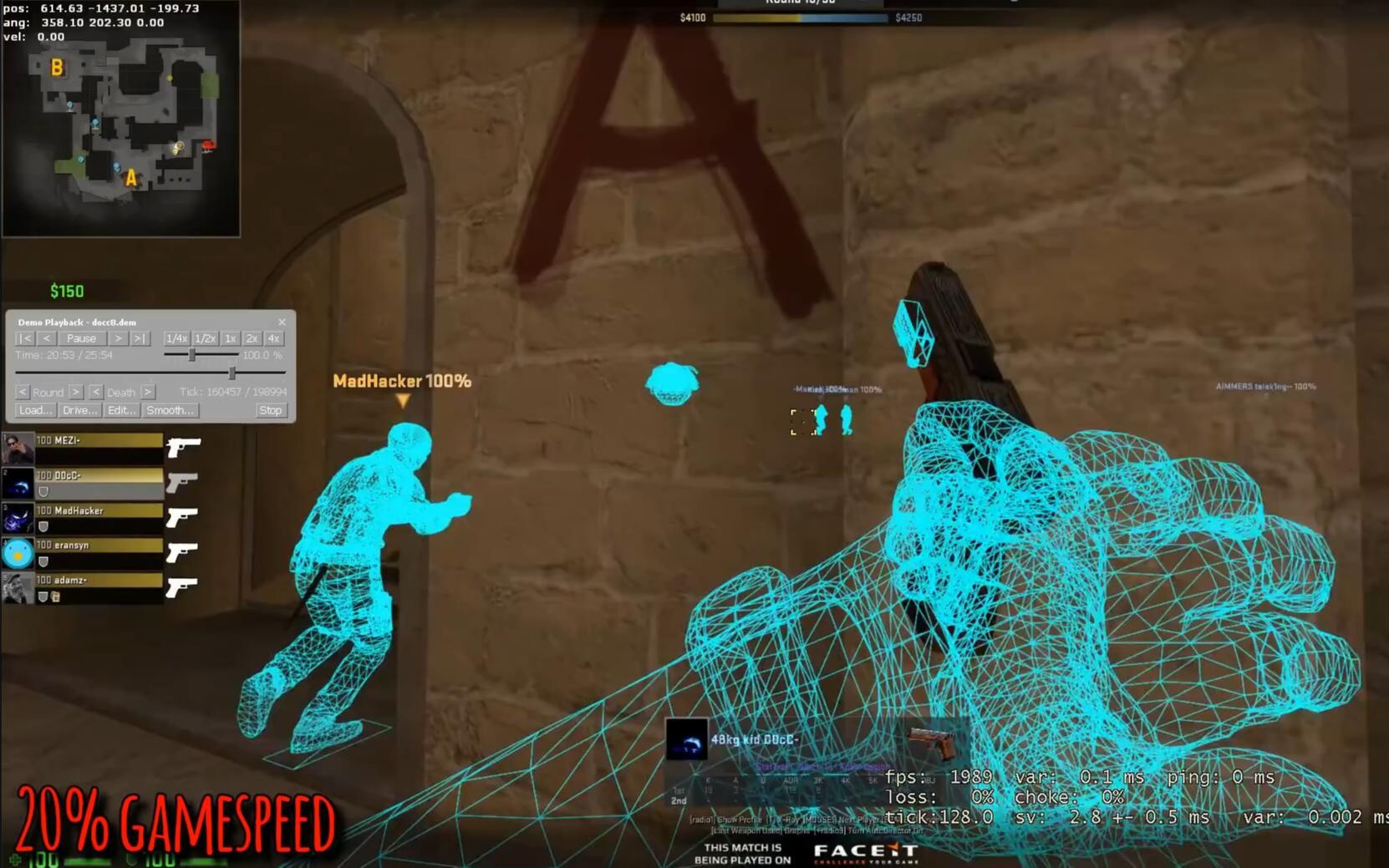 CSGO职业哥 疑似在切换武器时自瞄