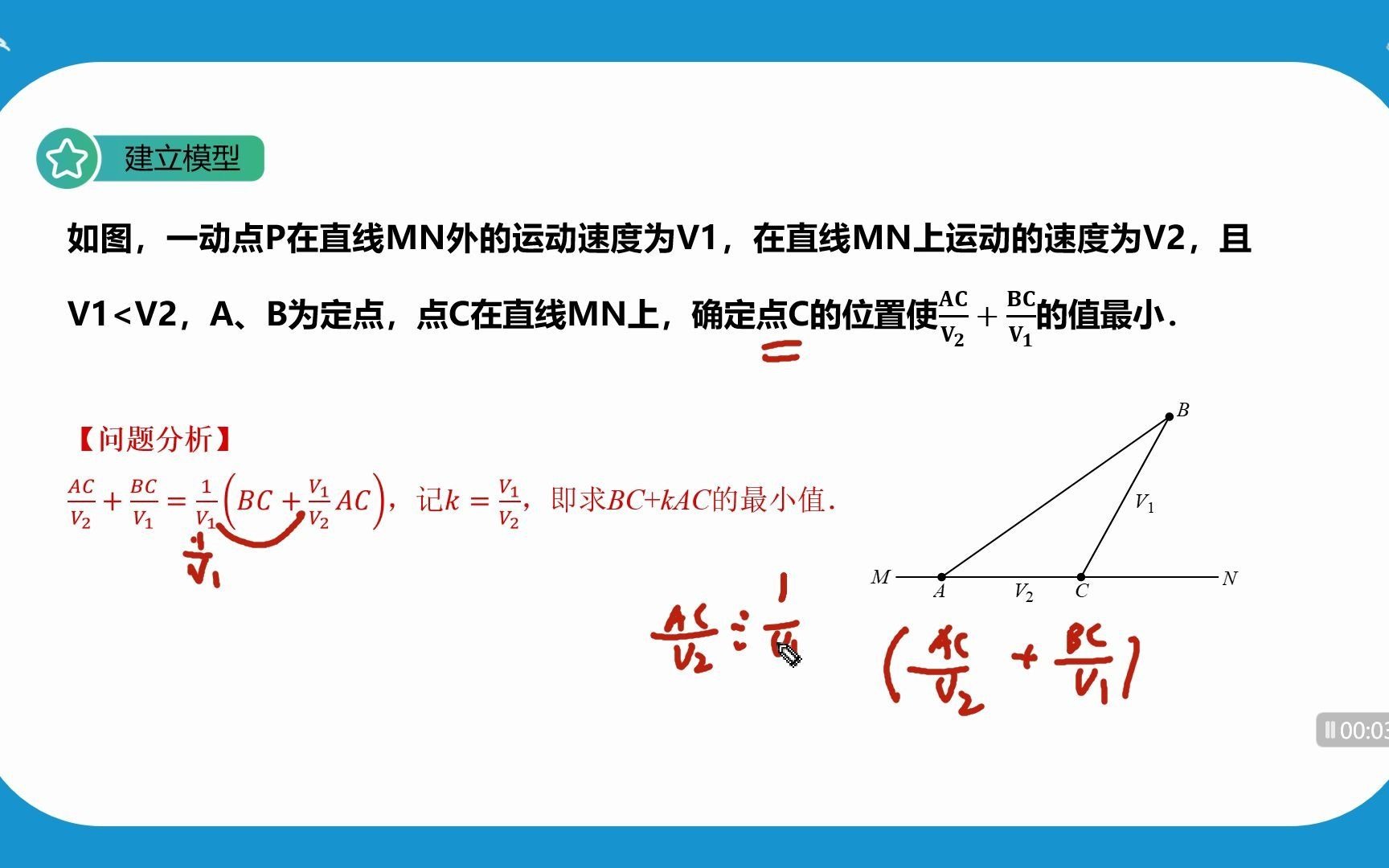 胡不归模型总结 初三数学 中考数学