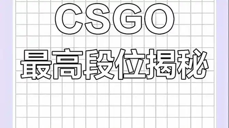 你见过CSGO的最高段位吗