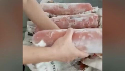 大型全自动羊肉卷切片机冻肉片切片刨片机