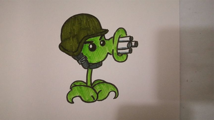 挑战!哥哥挑战一分钟画机枪射手,你们觉得哥哥画的怎么样