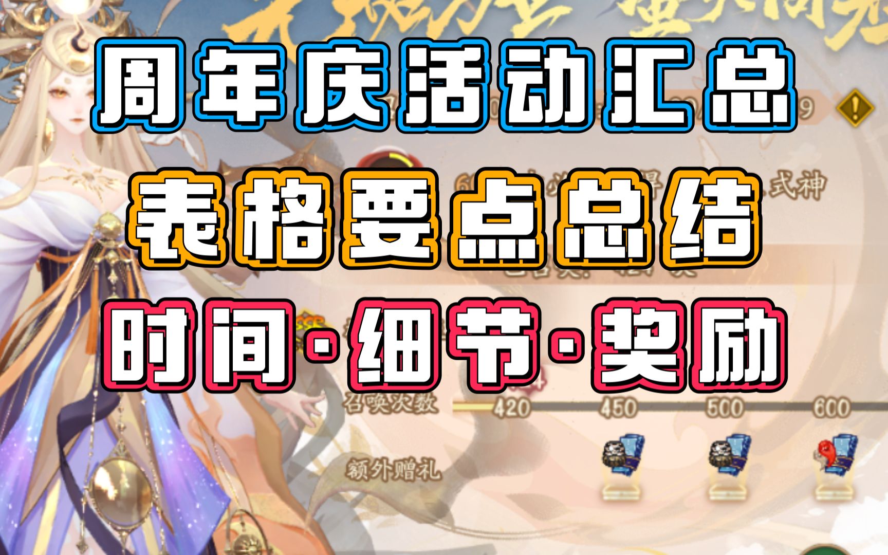 【阴阳师】七周年庆活动汇总:表格总结一目了然,有备无患!_哔哩哔哩...