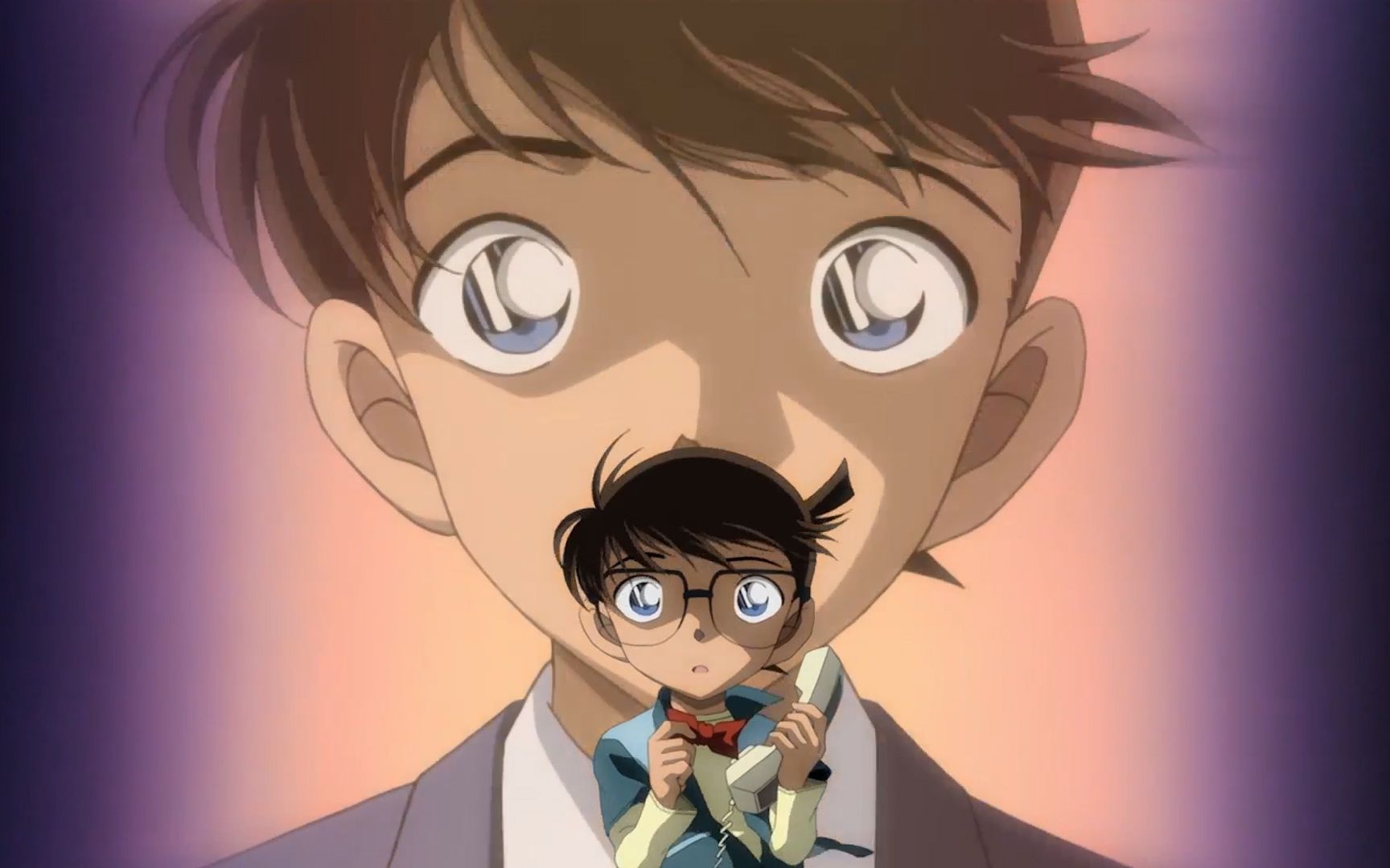 怪盗基德与柯南的巅峰对决,基德假扮新一,小兰电话对新一表白