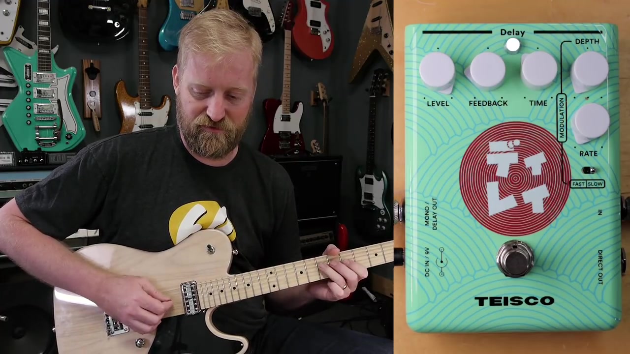 日系造型的模拟延迟单块效果器!TEISCO - Delay 电吉他延迟延时单块...