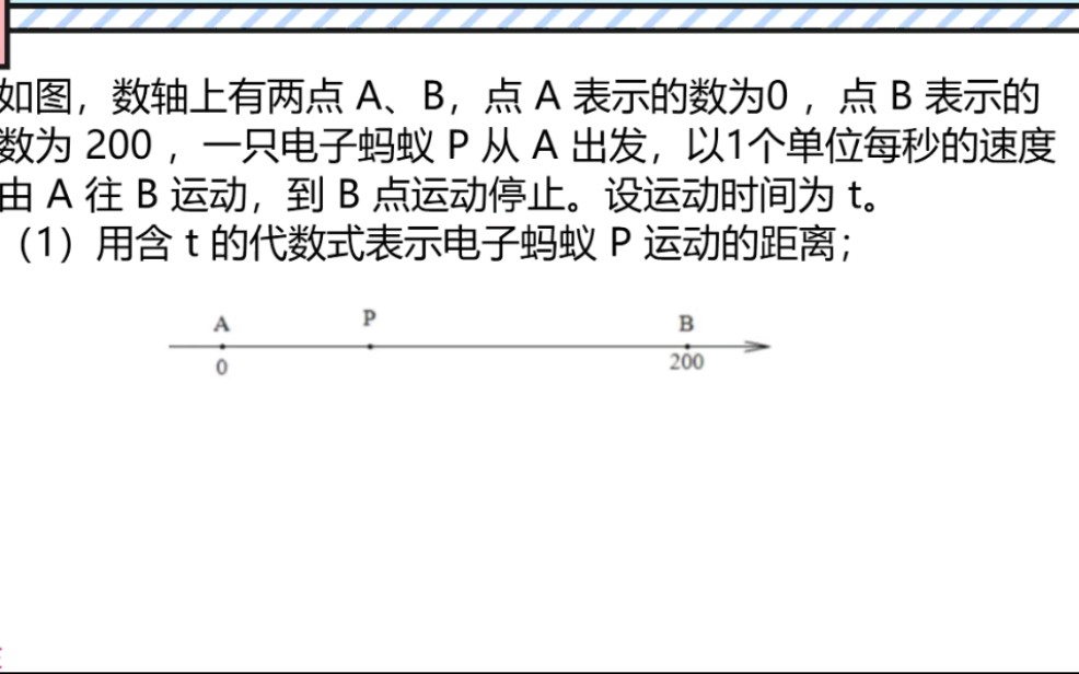 七年级数学，数轴上的动点问题
