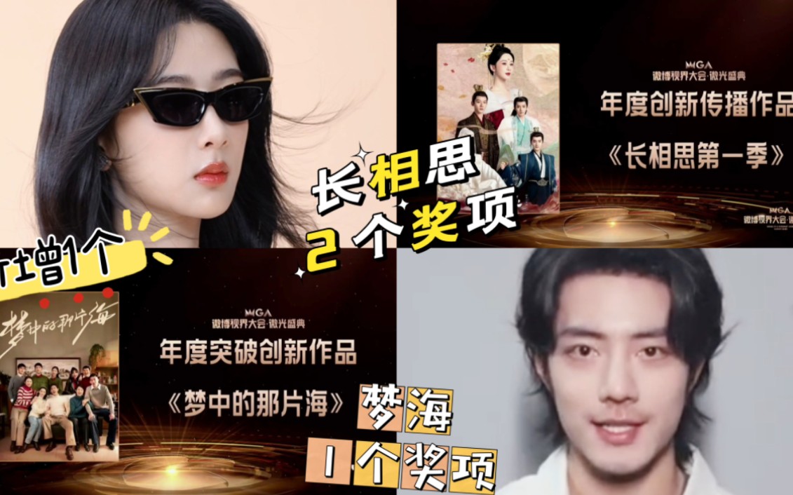 【肖战杨紫】恭喜余生夫妇的作品在微博视界大会拿到奖项,长相思和...