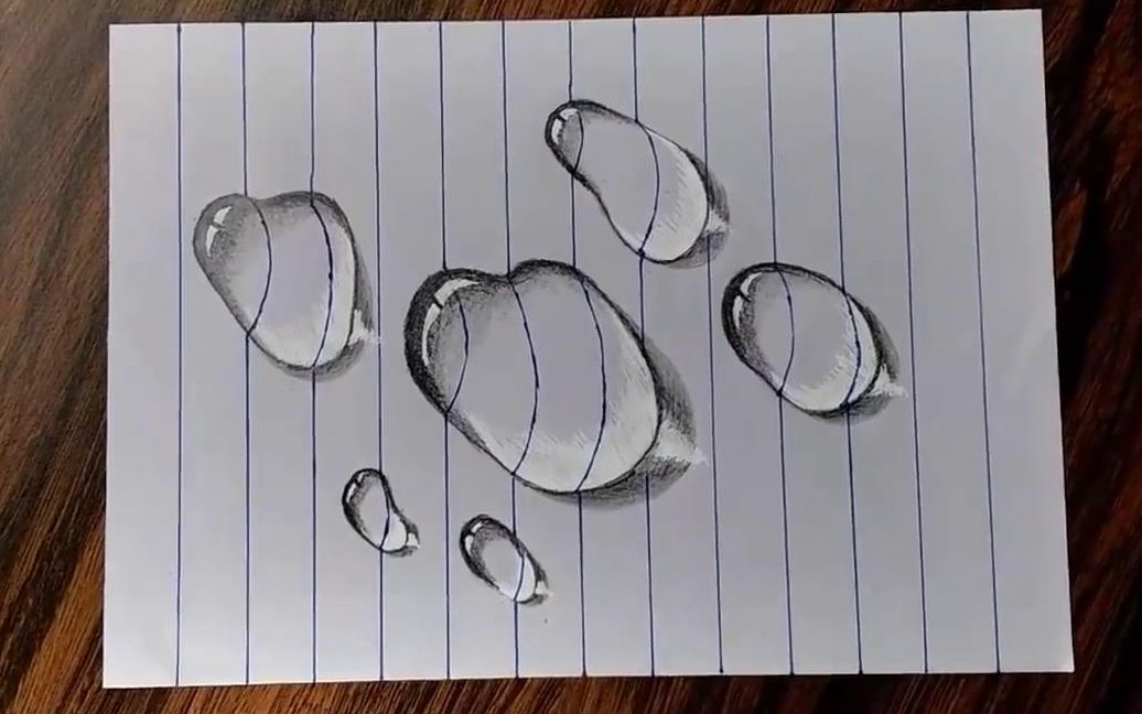 【手绘】教你如何用铅笔画 3D 的水滴