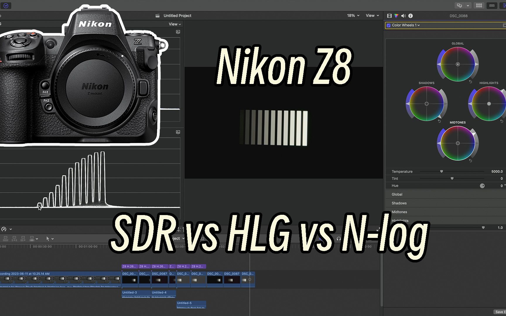 Nikon Z8 | SDR vs HLG vs N-log | HDR动态范围测试