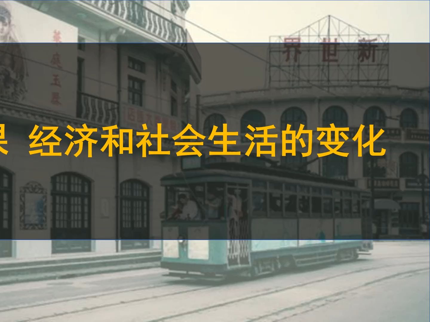 八上历史第25课:经济和社会生活的变化