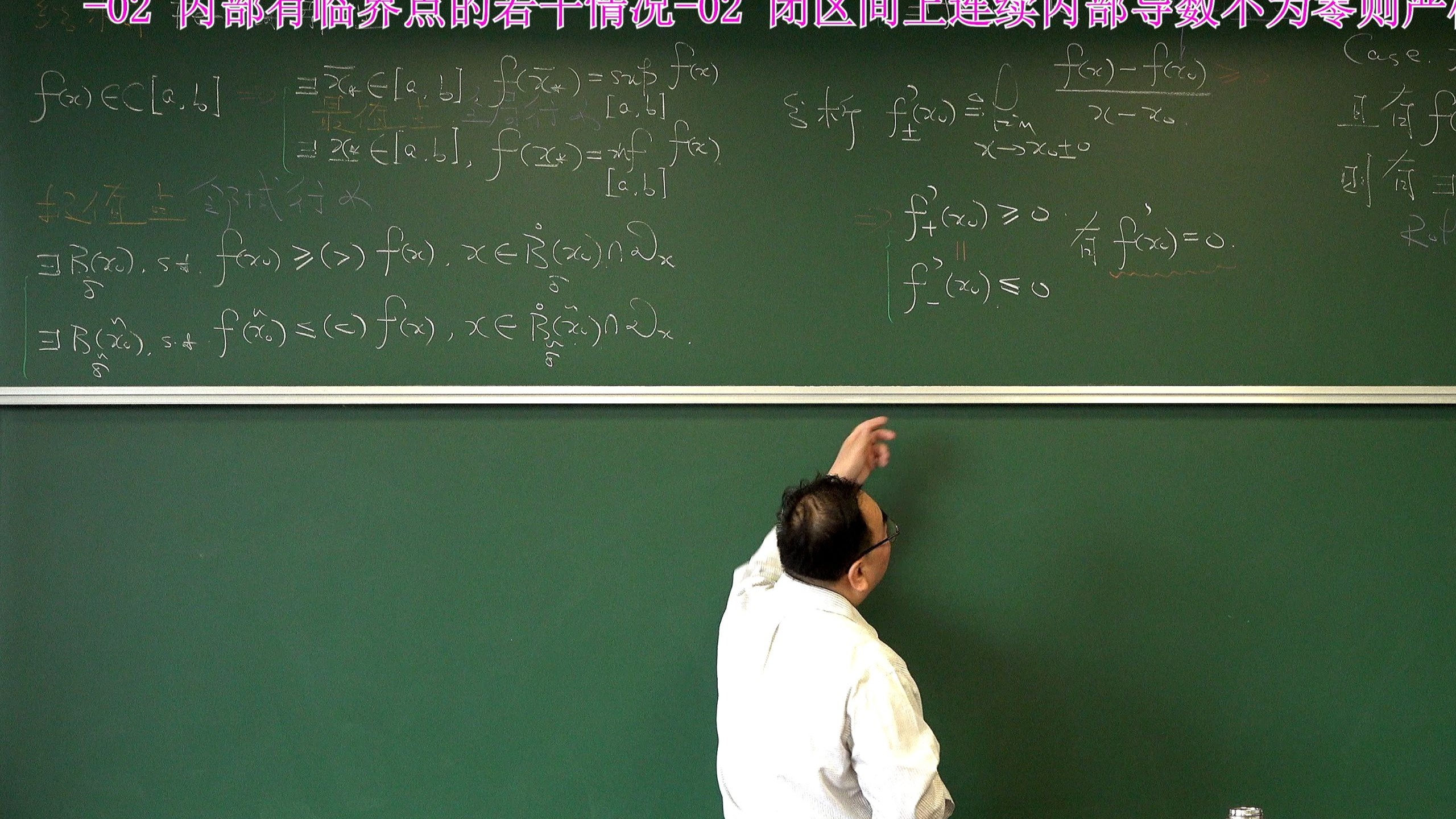 全局行为 第一部分 Part 03 微分中值定理-02 内部有临界点的若干情况-...