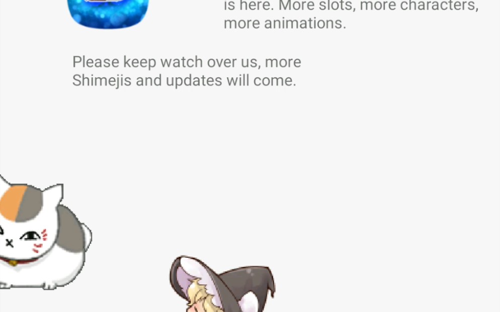 《shimeji friends》相比之前的两款更简单,没有谷歌服务连不上网,只有...