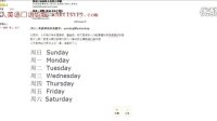 英语单词发音教学:sunday到saturday