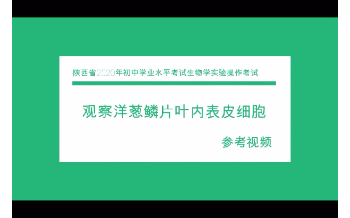 ...初中生物学业水平实验操作-试题一:观察洋葱鳞片叶内表皮临时装片(...