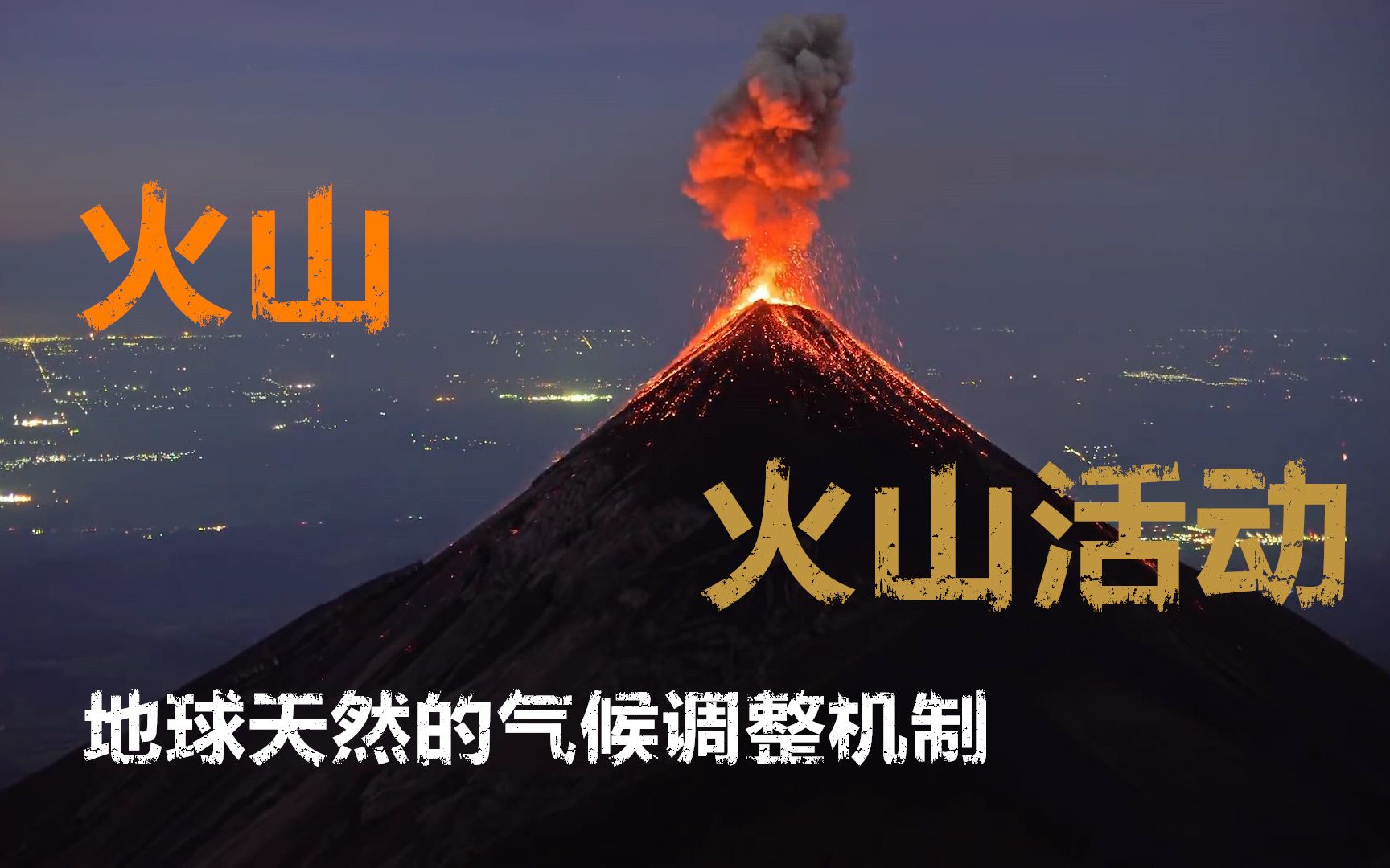 地球天然的气候调整机制-火山和火山活动