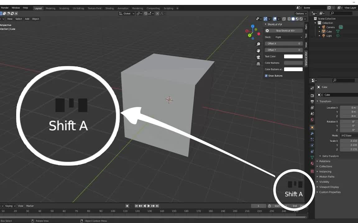 iBlender中文版插件Shortcut VUr 教程如何在Blender中显示快捷键和...
