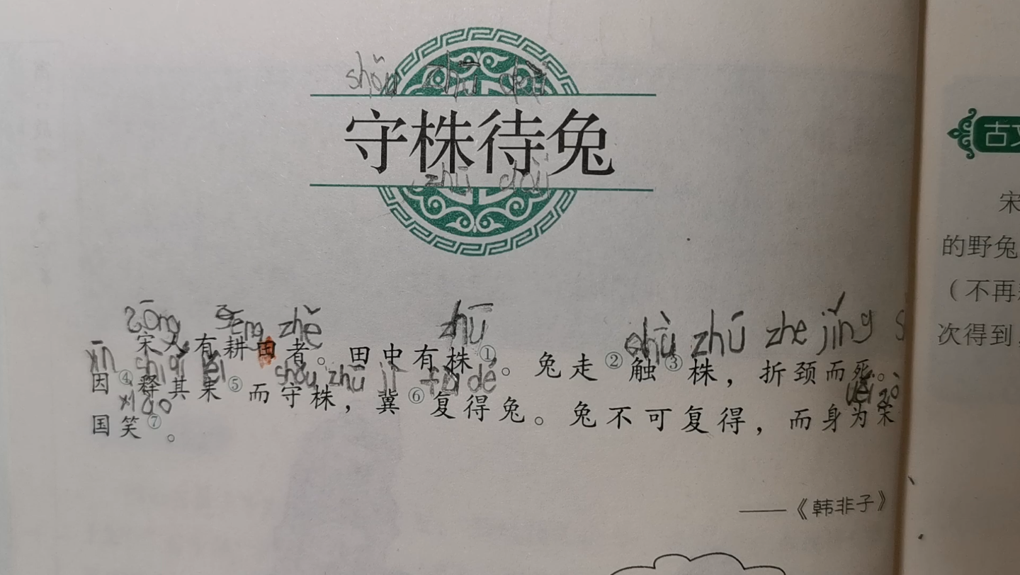 打卡小古文4-守株待兔